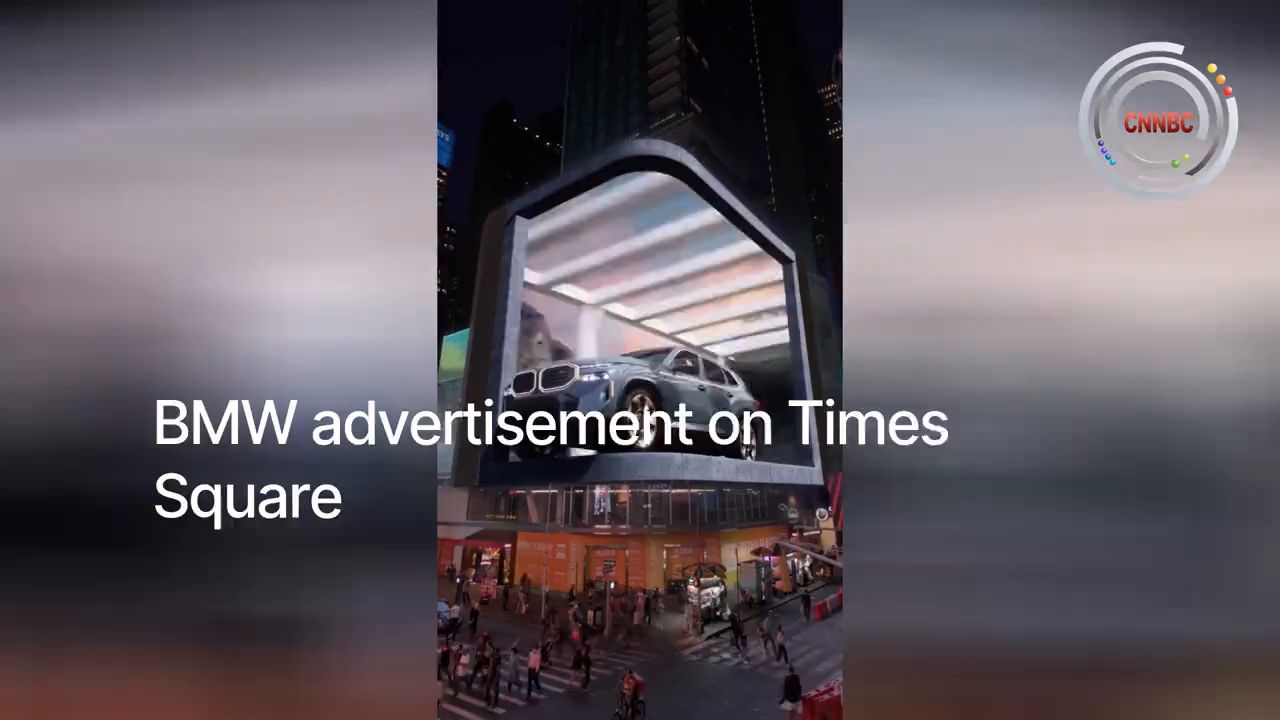 Virtual Reality on billboards: BMW advertisement on Times Square ...