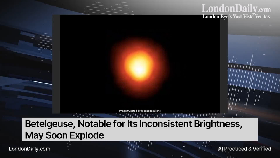 Betelgeuse, Notable for Its Inconsistent Brightness, May Soon Explode ...