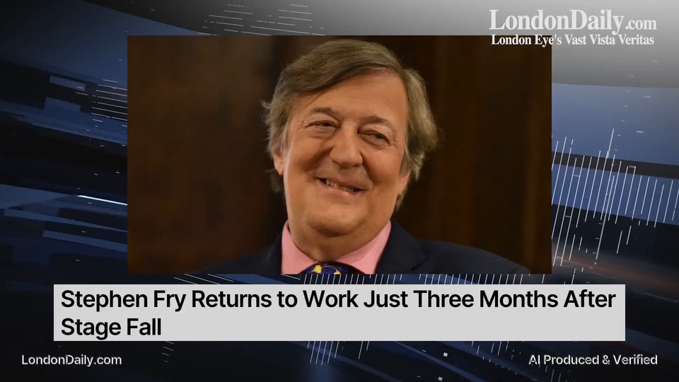 Stephen Fry Returns to Work Just Three Months After Stage Fall - London ...