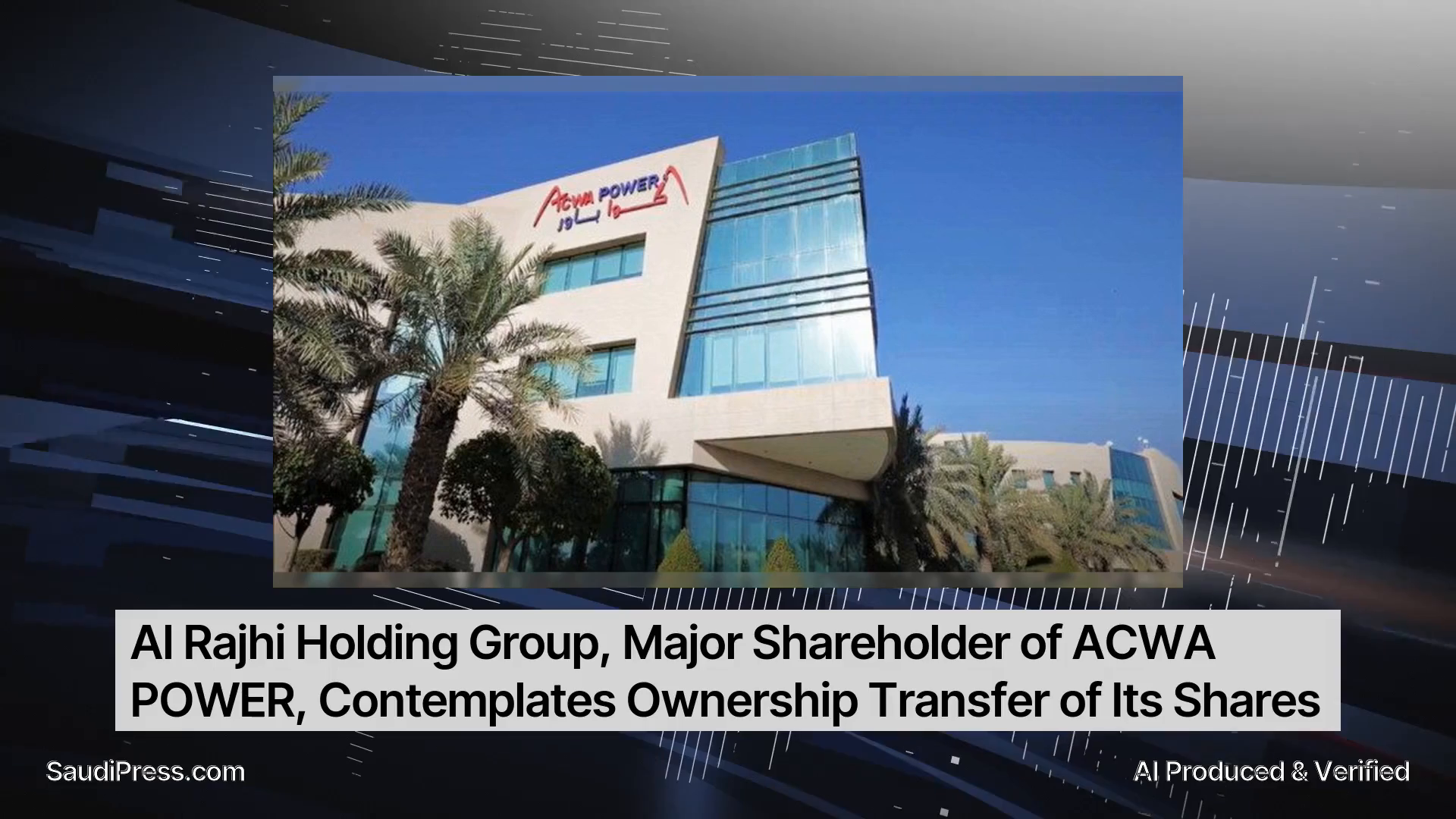 Al Rajhi Holding Group, Major Shareholder of ACWA POWER, Contemplates ...