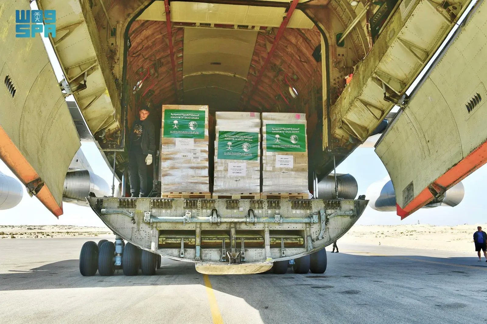36th Saudi Relief Plane, Carrying Aid for Gaza, Arrives in Egypt ...