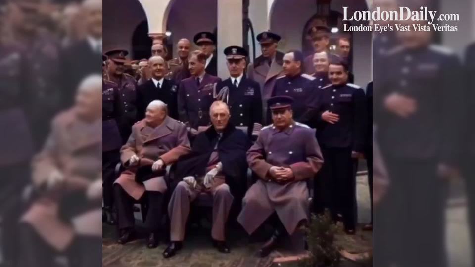 Stalin, Churchill, Roosevelt at the Yalta Conference in 1945 - London Daily