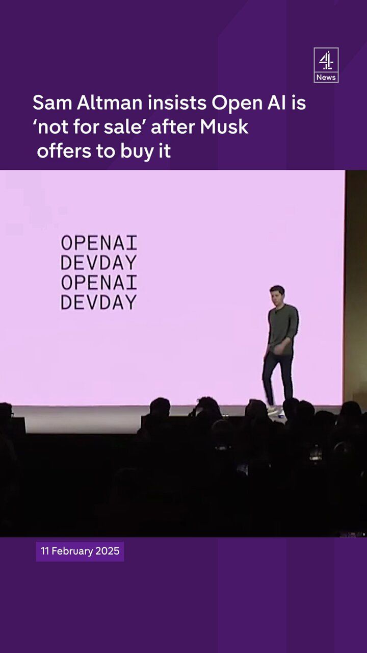 Sam Altman Affirms OpenAI Is 'Not for Sale' Following $97 Billion Bid Led by Elon Musk - London ...
