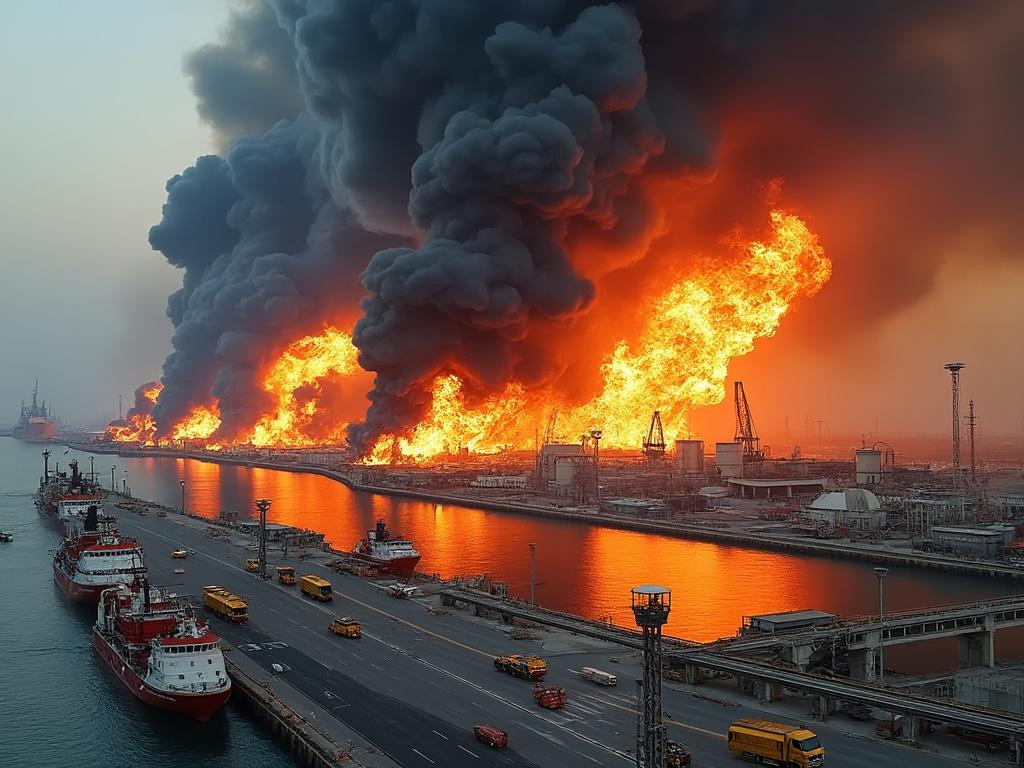 Cooling Operations Underway After Major Fire at Al Hamriyah Port ...