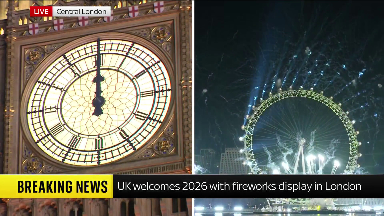 UK welcomes in New Year with fireworks over capital, described by Keir ...